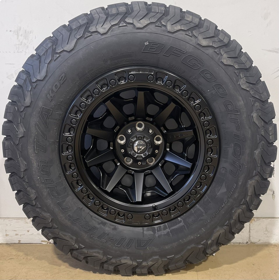 4) 17x9 Fuel Covert Black Wheels 33 BFG KO2 AT Tires 6x5.5 Toyota ...