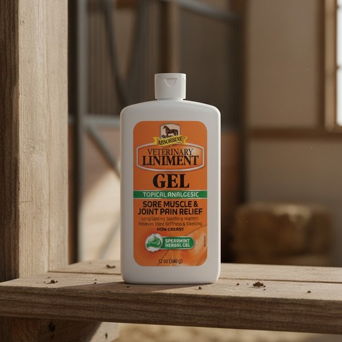 Spearmint Liniment Gel Topical Relief Horse Muscle Pain, 12 Oz (No PR ...