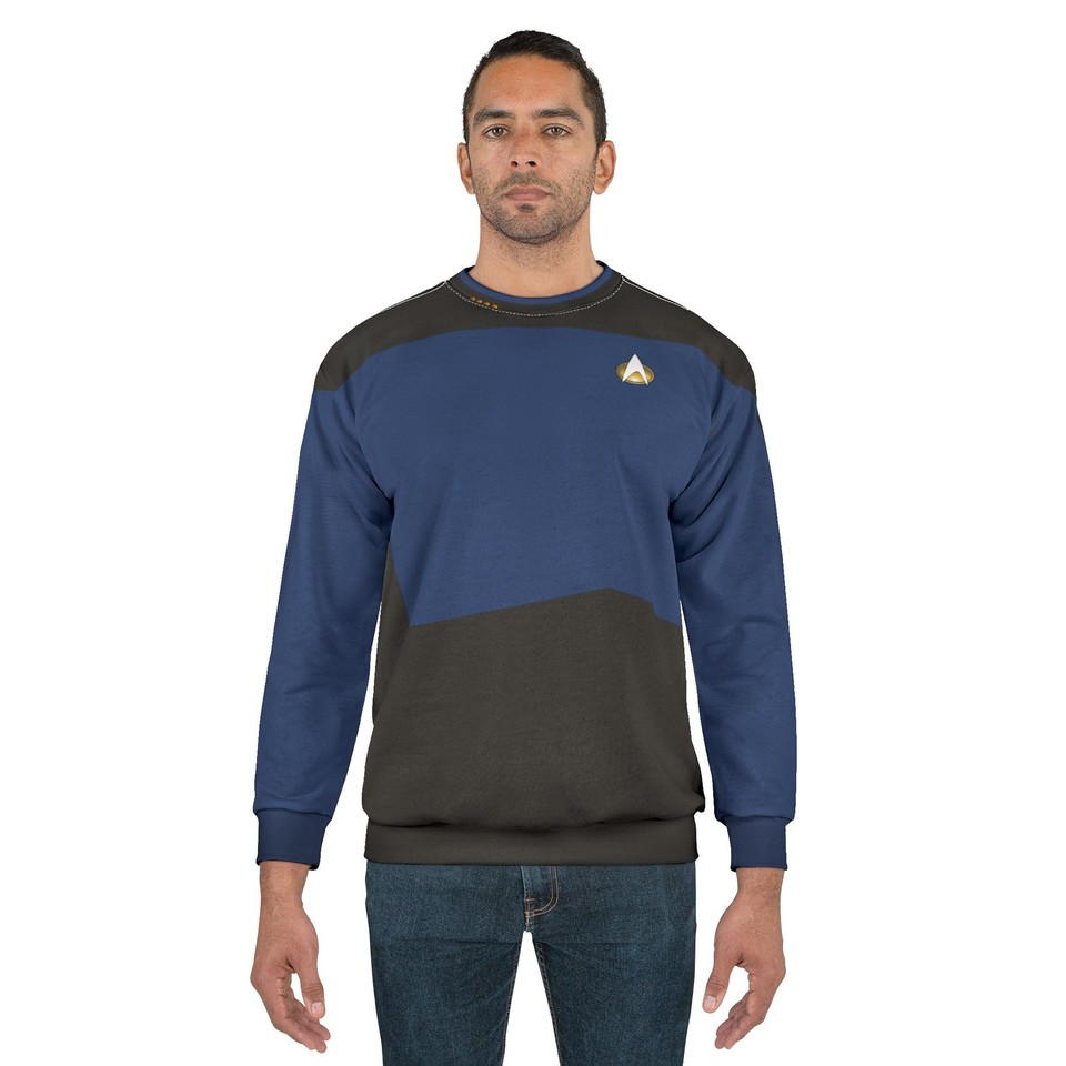 Star Trek Next Generation Blue Uniform Sweatshirt - Christmas Halloween ...