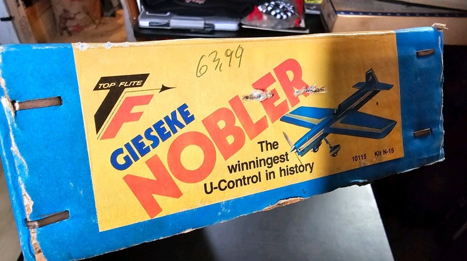 Top Flite Gieseke Nobler U Control Line aerobatic Balsa Model Airplane ...