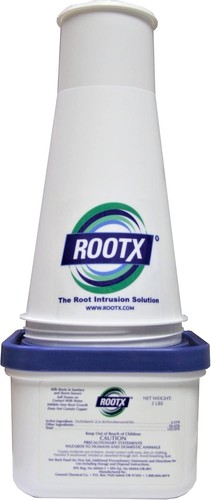 ROOTX - 2LB. JAR with Funnel/APPLICATOR Foaming Root Control for Sewer ...