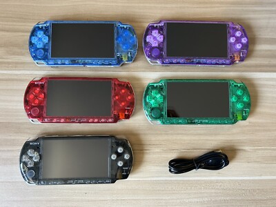 USA VERSION Sony PSP 3000 playstation clear blue, purple, red, green ...