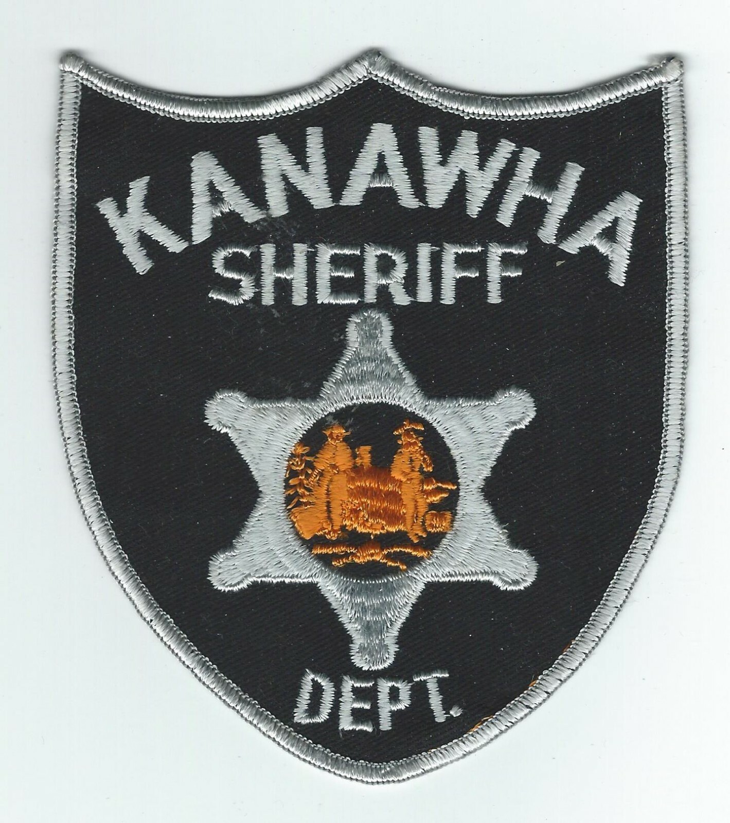 VINTAGE KANAWHA COUNTY, WEST VIRGINIA SHERIFF DEPT. (CHEESE CLOTH BACK ...