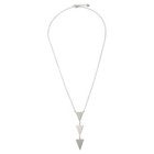 Sterling Silver Three Triangle Drop Necklace | eBay
