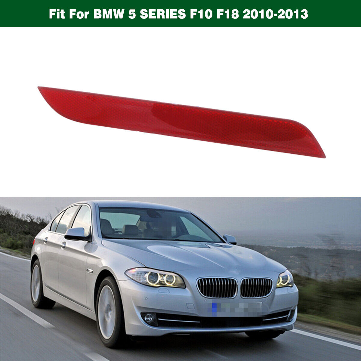 Left Tail Rear Bumper Reflector Reflex Light For BMW 5-Series F10 F18 ...