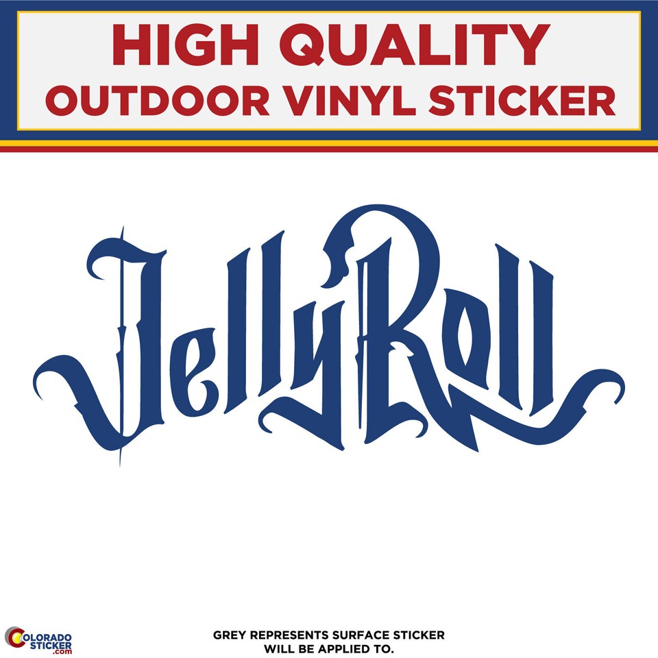 Jelly Roll Text Die Cut, High Quality Vinyl Stickers | eBay