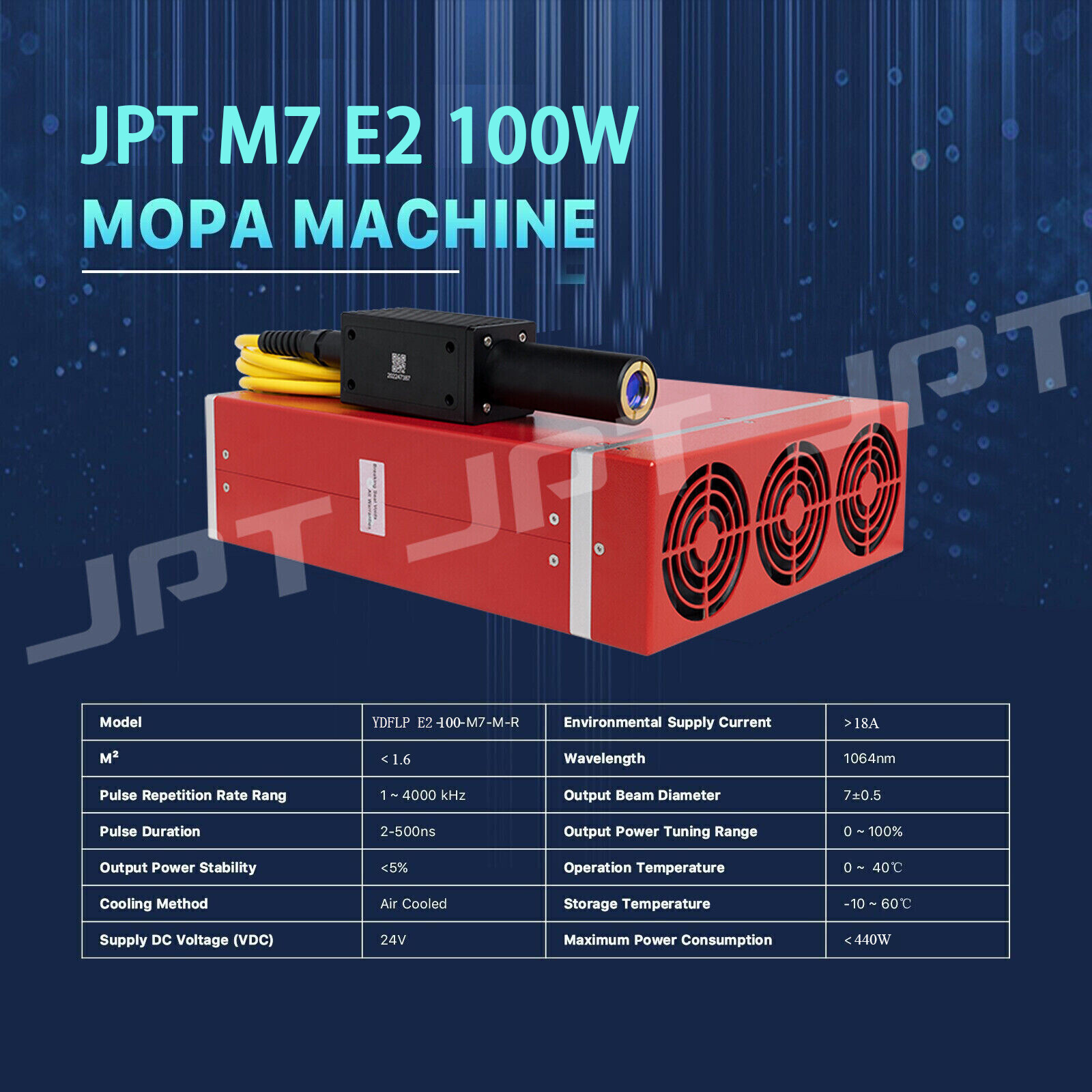 M7 MOPA Laser 100W JPT Fiber Laser Engraver Marker 300x300mm Color ...