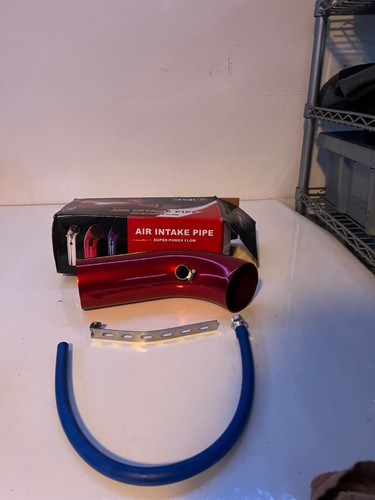 NEW RACING AIR INTAKE PIPE SUPER POWER FLOW RED | eBay