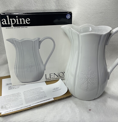 Lenox Alpine Snowflake 64-oz Carved Pitcher | eBay