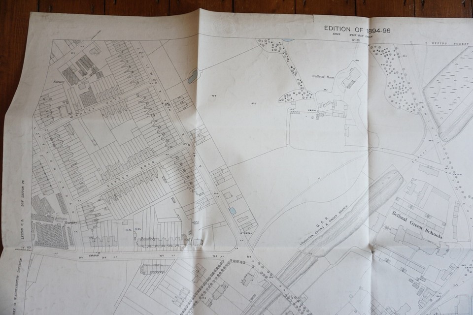 1894 Bethnal Green GER Loughton Epping & Ongar Branch Railway OS ...