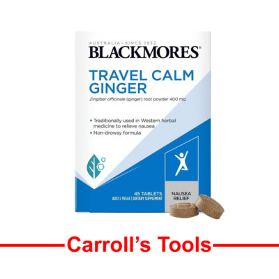 Blackmores Travel Calm Ginger, Anti-Nausea, 45 Tablets 9300807003701 ...