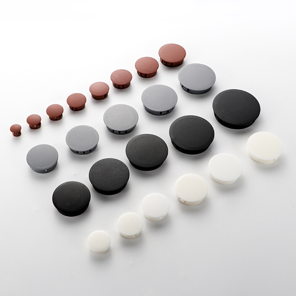 Round Plastic Blanking End Caps Hole Cover Tube Pipe Inserts Plug Bung ...