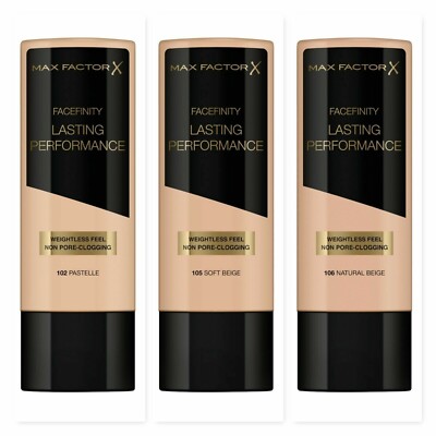 MAX FACTOR Face Finity Lasting Performance Foundation 35ml CHOOSE SHADE ...