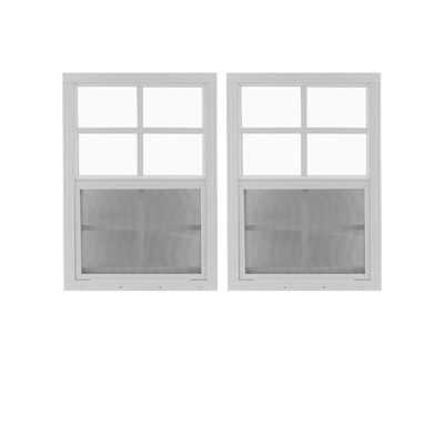 Shed Windows and More 2 Pack Shed Window 24" X 36" White Flush ...