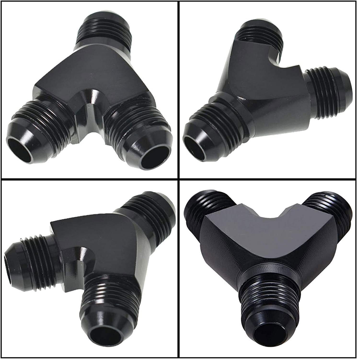 6AN 8AN 10AN Y Fuel Block Fitting Junction Coupler Adapter AN6 AN8 AN10 ...
