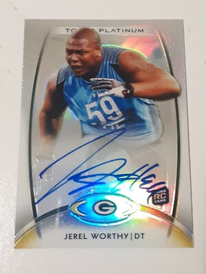 Jerel Worthy Green Bay Packers 2012 Topps Platinum Certified Autograph ...