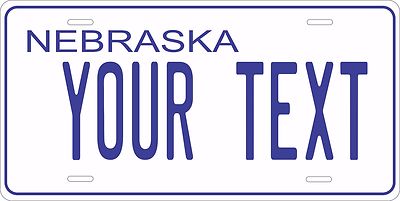 Nebraska 1984-7 License Plate Personalized Custom Auto Bike Motorcycle ...