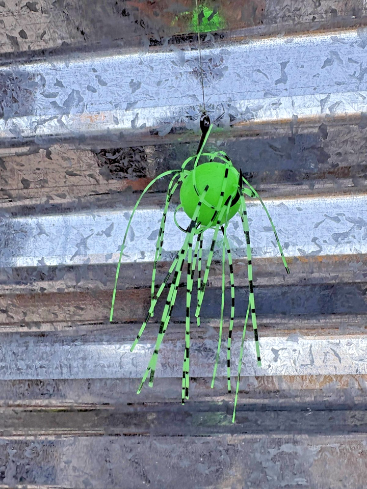 Handmade Fuzzy Balls Softbait fishing lure, Goober Green | eBay