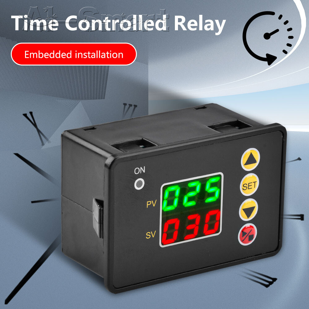 Oumefar DC 12V Digital Cycle Timer Relay Module Adjustable Delay On Off ...