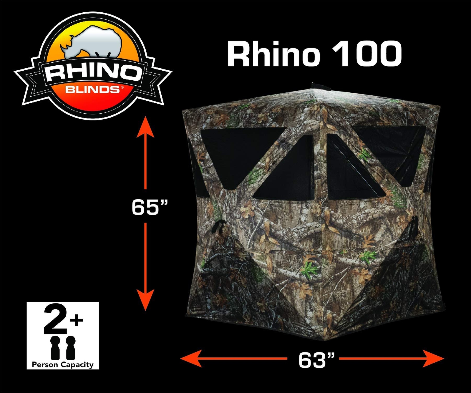 Rhino blinds R100-RTE 2 Person Hunting Ground Blind, Realtree Edge | eBay