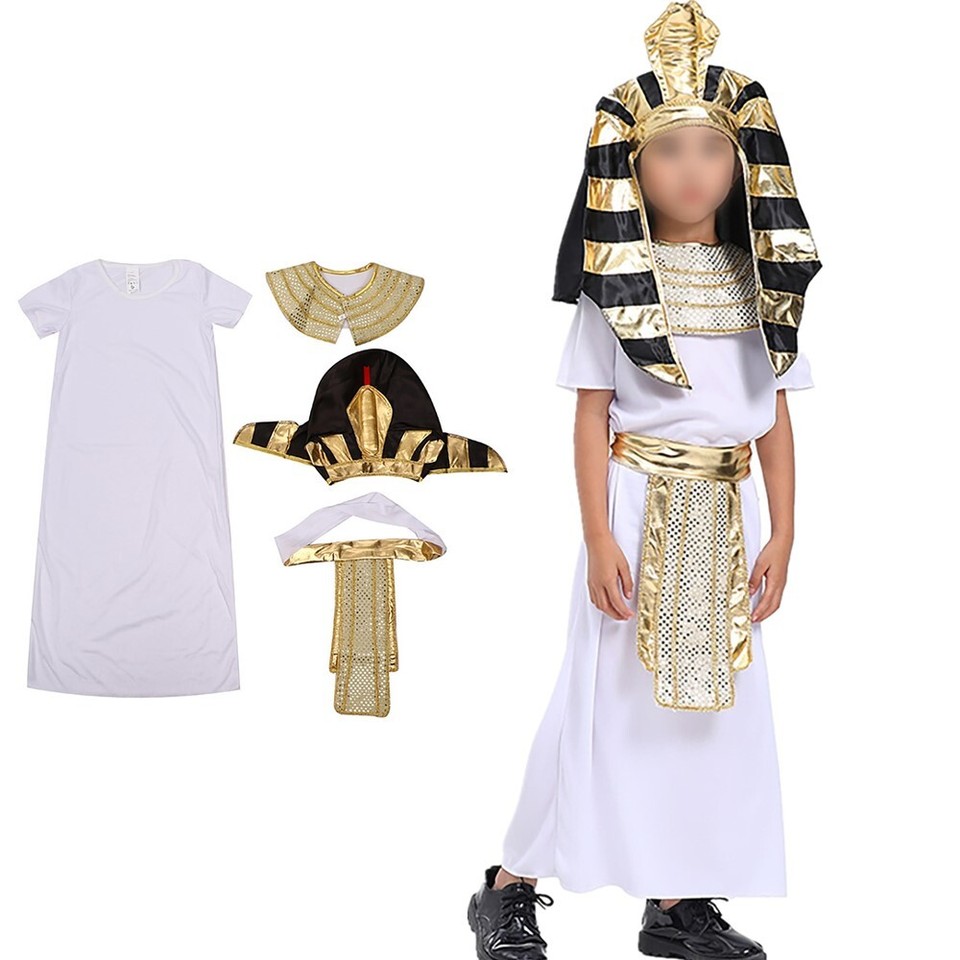 Performance Acient Egyptian Pharaoh King Robe Headwear Set Waistband | eBay