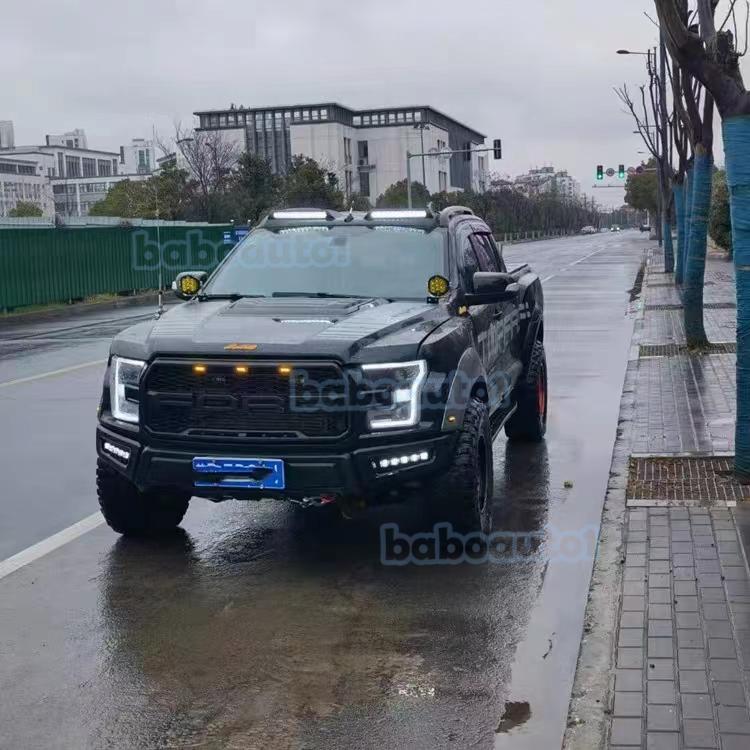 Black Fits for Ford Ranger 2012-2021 Roof Top Light Bars Lamp with LED ...