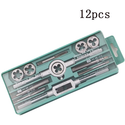 12Pcs Premium Tap and Die Set Metric Size M6 M7 M8 M9 M10 M12 Tap Set ...