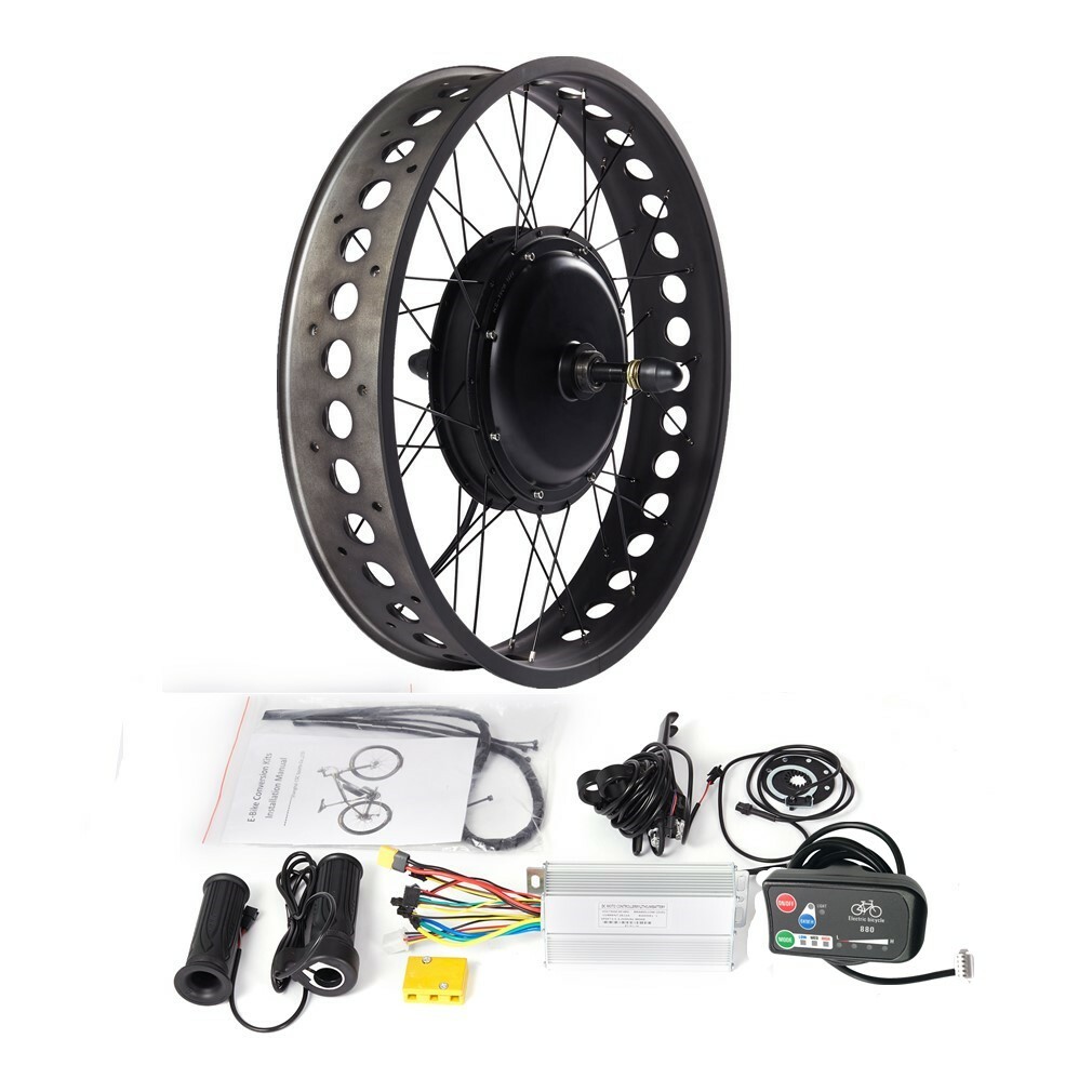 Fat E-bike Conversion Kit with LED880 Display Fit for 20"/24"/26" x4.0 ...