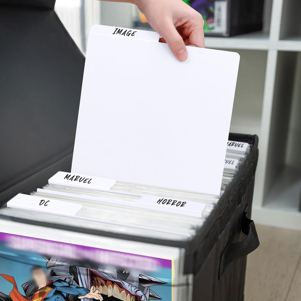 Comic Book Dividers, 50 Pack Cardboard Comic Book Dividers with Tabs ...