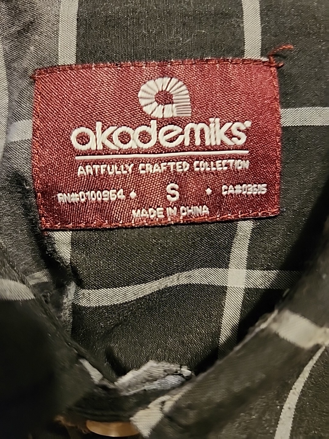 Akademiks Shirt Plaid Long Sleeve Black Size Small | eBay