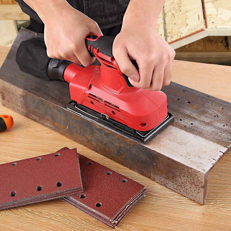 30Pcs Square Sandpaper Sanding Sheet 95X185mm Sander Hook Loop Disc8223 ...