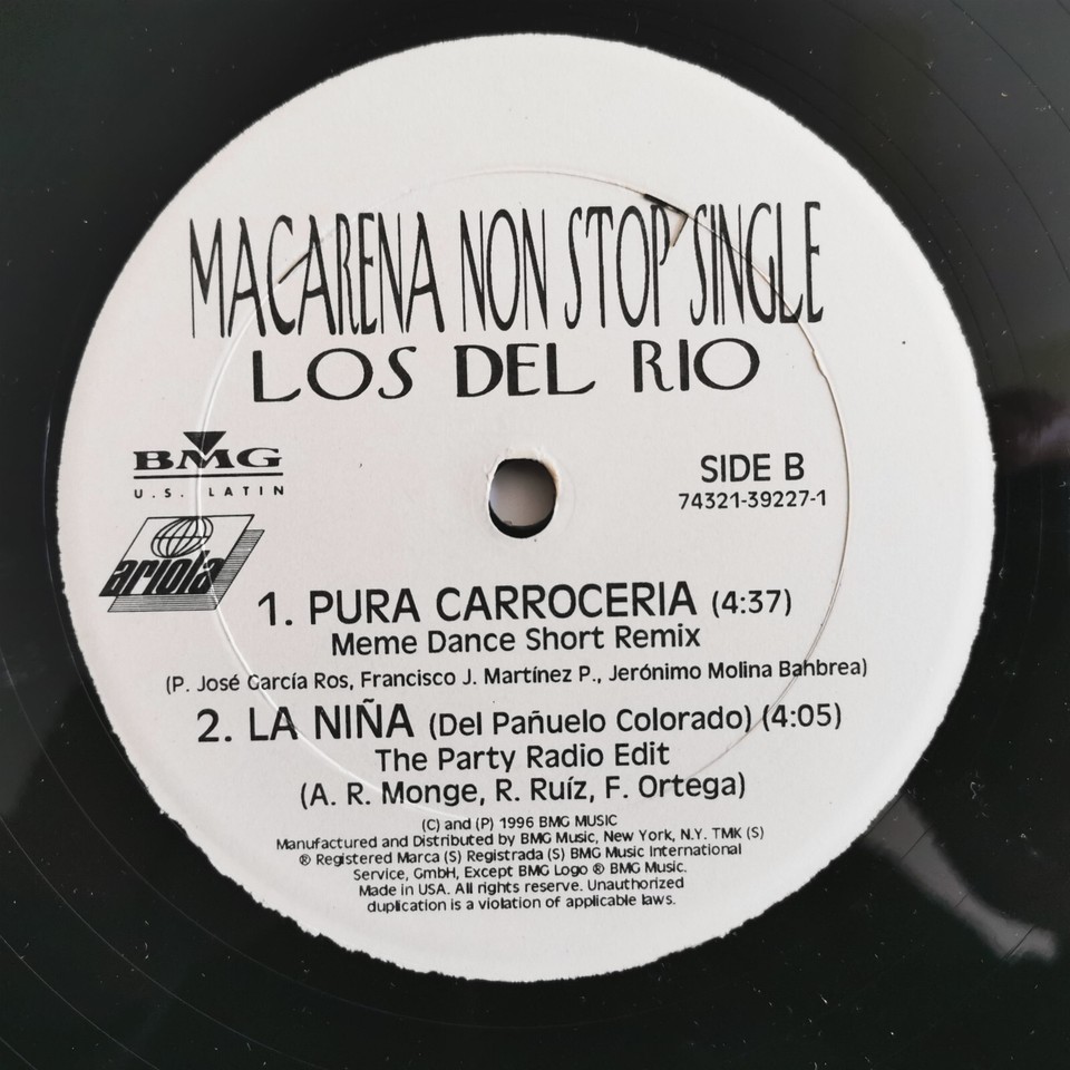 Los Del Rio – Macarena (Non Stop) - Vinyle, 12", Maxi-Single- UK 1996 ...