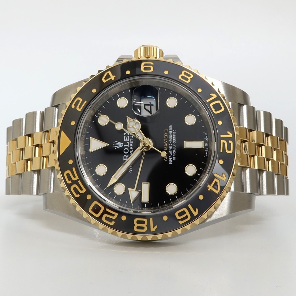 Rolex GMT-Master II Black Dial Zombie 18kt Yellow Gold & Steel 40MM ...