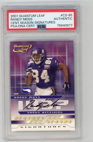 Randy Moss 2001 Quantum leaf Century season Auto /21 PSA Authentic | eBay