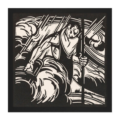 Henri Jonas Personification Storm God Rain Square Framed Mountless Art ...