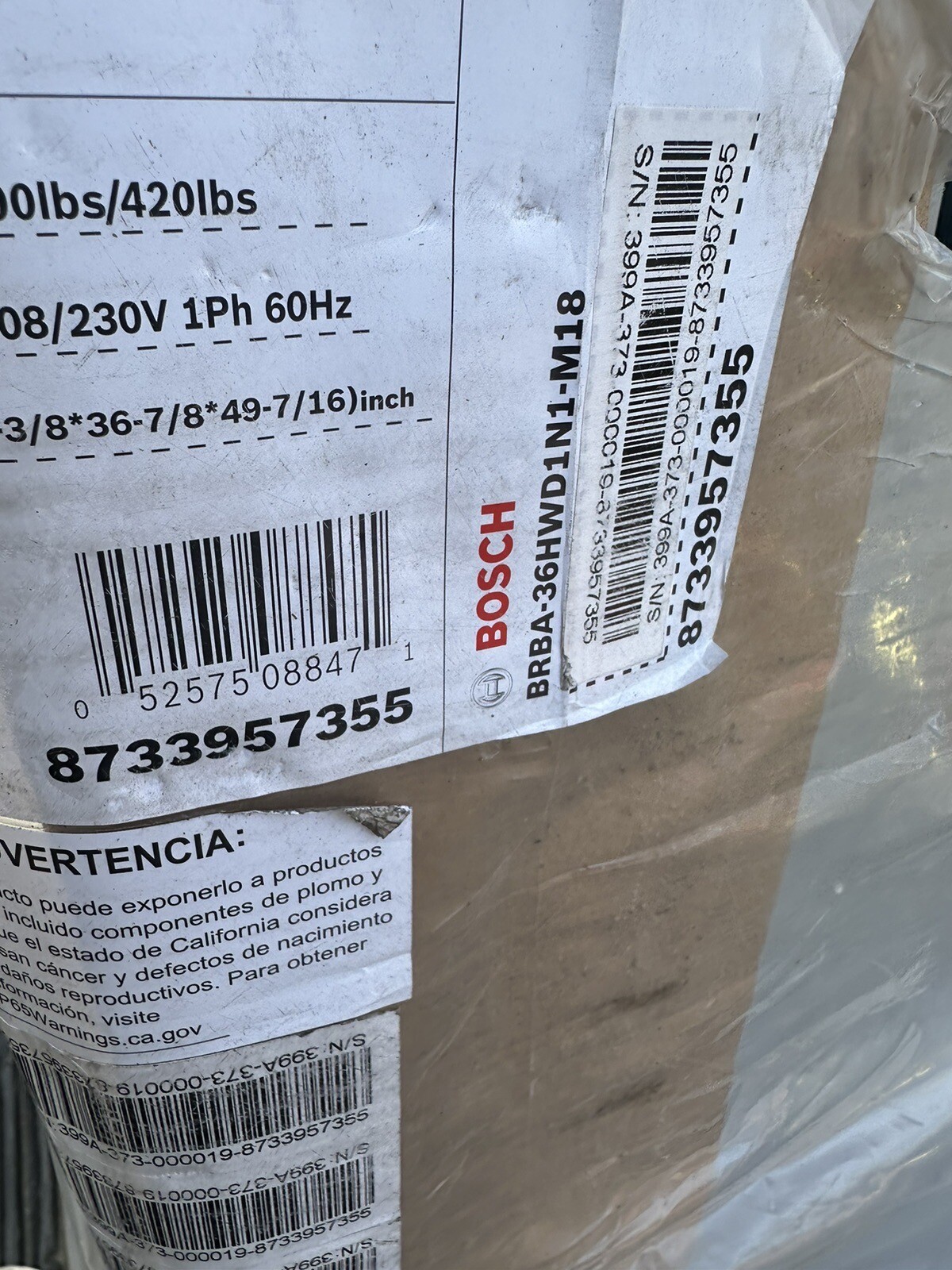 Bosch 3 Ton Package Unit BRBA-36HWD1N1-M18 , 18.5 SEER2, R410A Inverter ...