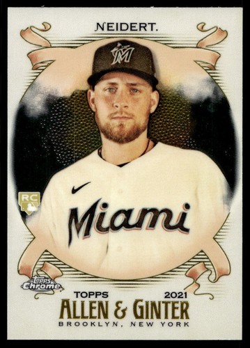 2021 Topps Allen & Ginter Chrome 300 Nick Neidert Marlins Rookie Card ...
