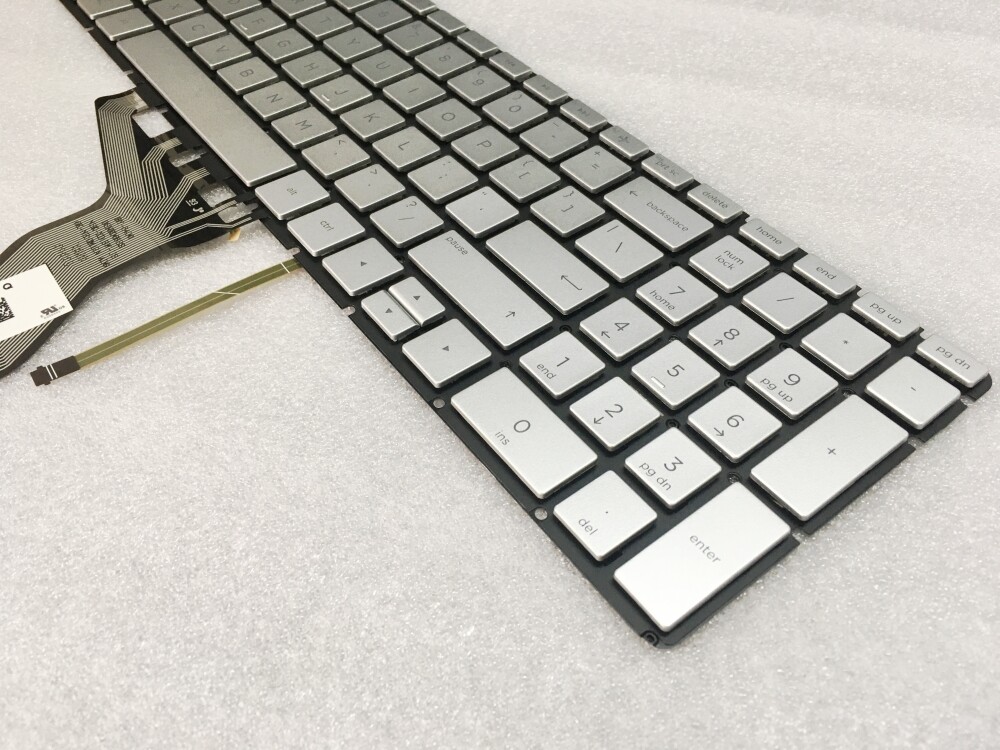 HP 15-ef 15-ef0025wm 15-ef0023dx 15-ef0875ms Backlit Keyboard Silver ...