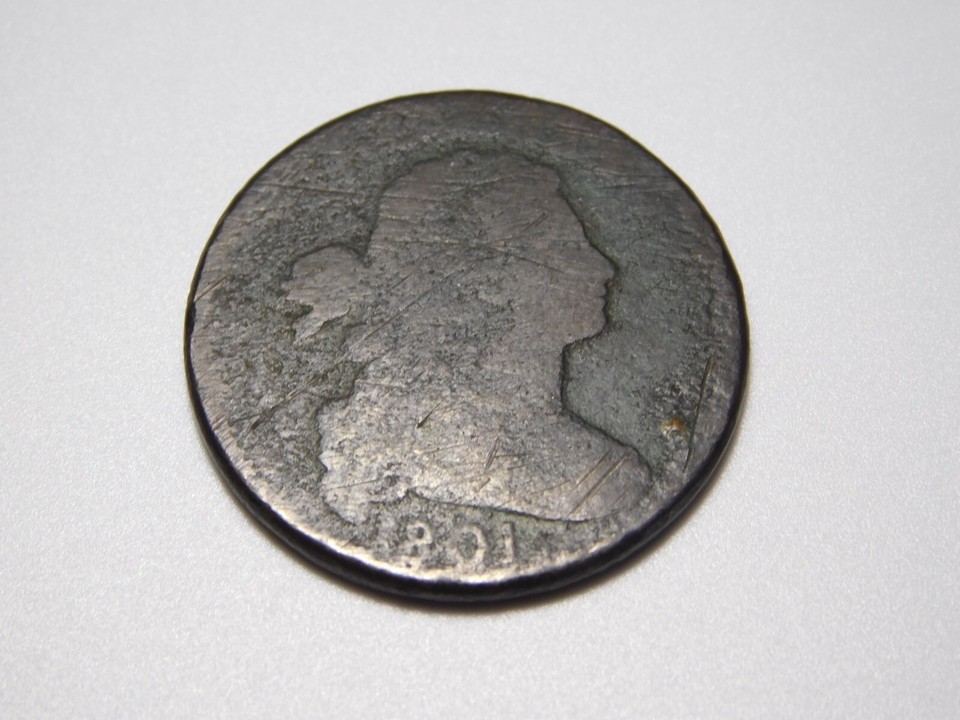 VINTAGE US COPPER COINS 1801 DRAPED BUST LARGE CENT | eBay