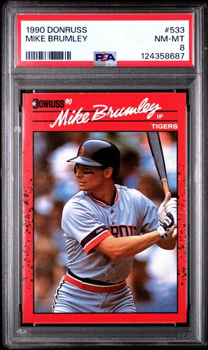 1990 DONRUSS #533 MIKE BRUMLEY PSA 8 | eBay.de