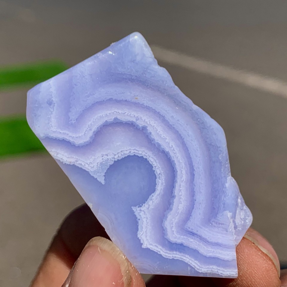20G Natural Blue striped agate Crystal Chunks piece form Mineral ...