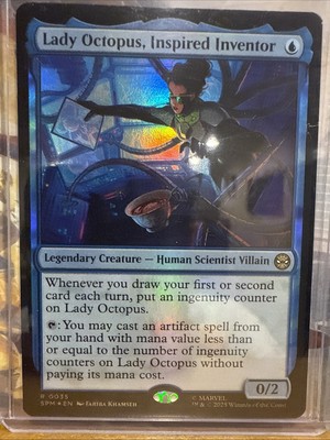 MTG Marvel Spider-Man FOIL Lady Octopus Inspired Inventor #0035 Rare NM ...