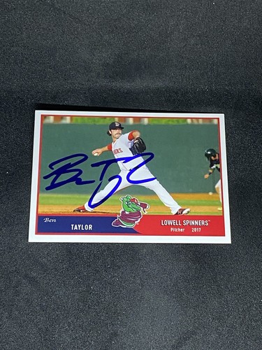 Ben Taylor 2017 Grandstand Lowell Spinners Red Sox Auto Autographed ...