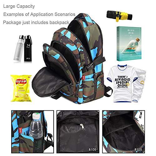 Kids Camo Backpack Boys Blue Camo Backpacks School Book Bag Updated ...