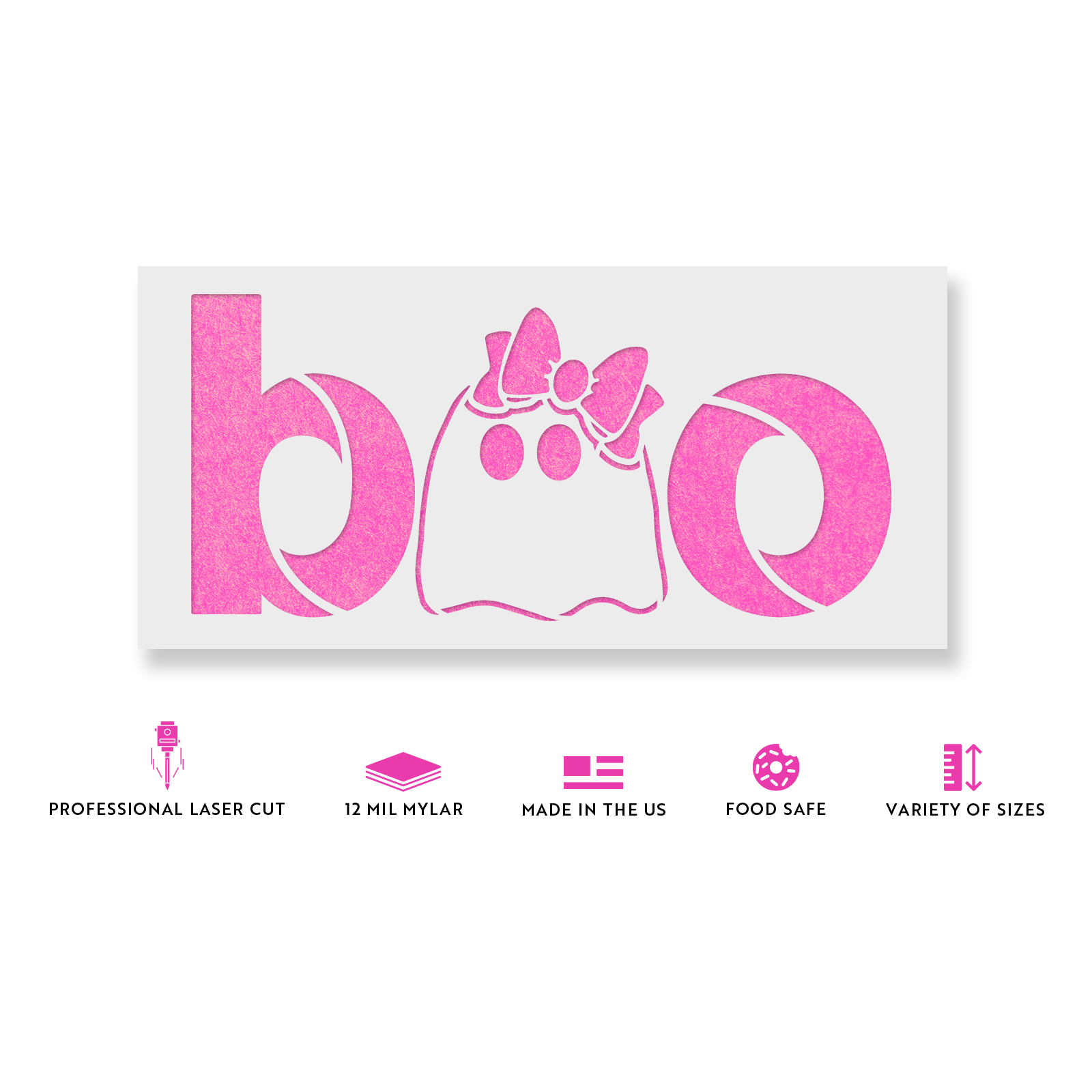 Girl Boo Halloween Stencil - Durable & Reusable Mylar Stencils | eBay