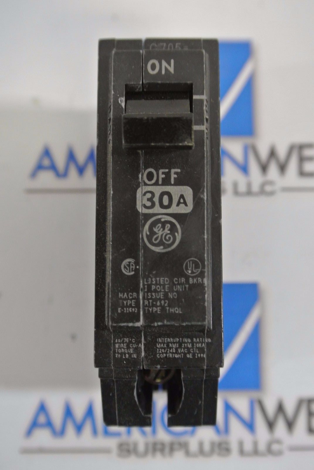 General Electric GE THQL THQL1130 30 AMP 1 Pole 120V circuit breaker ...
