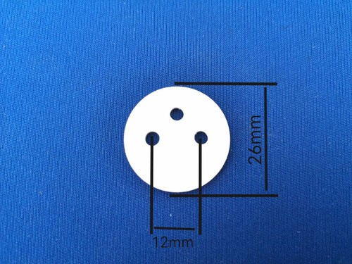 10 x Vintage CERAMIC Transistor INSULATORS Pad suitable for KT802 KT803 ...