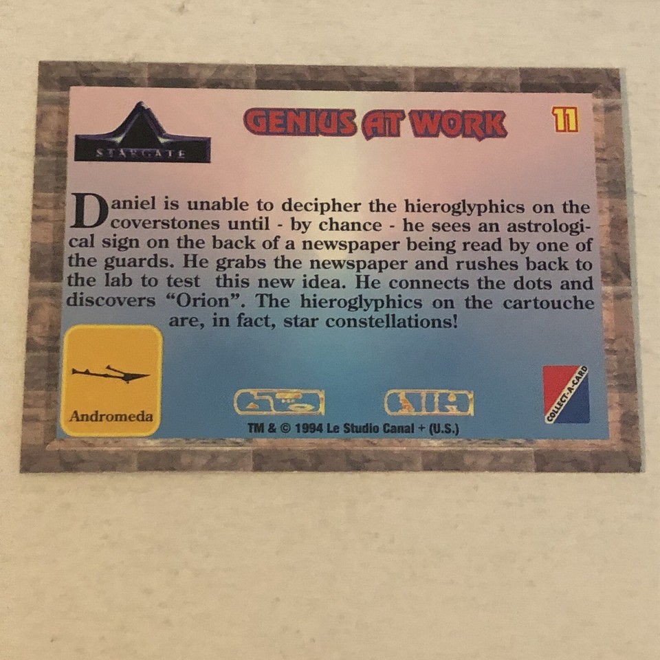 Stargate Trading Card Vintage 1994 #11 James Spader | eBay
