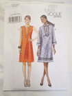 Vogue 8897 Very Easy Pullover Dress Pattern Side Pockets XS-M 4-14 Boho ...