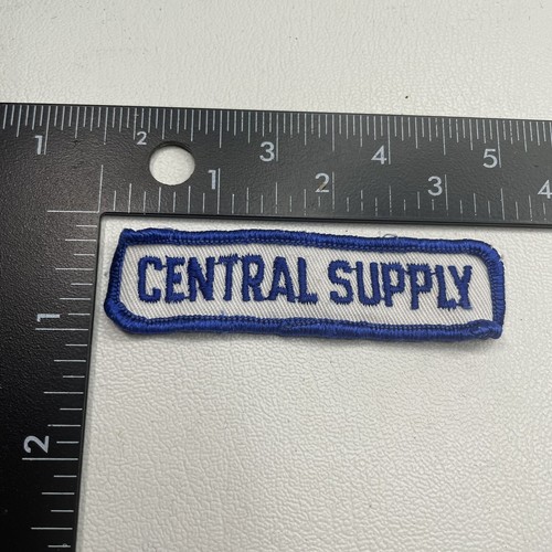 Vintage Blue Letter CENTRAL SUPPLY Tab Patch O00K | eBay